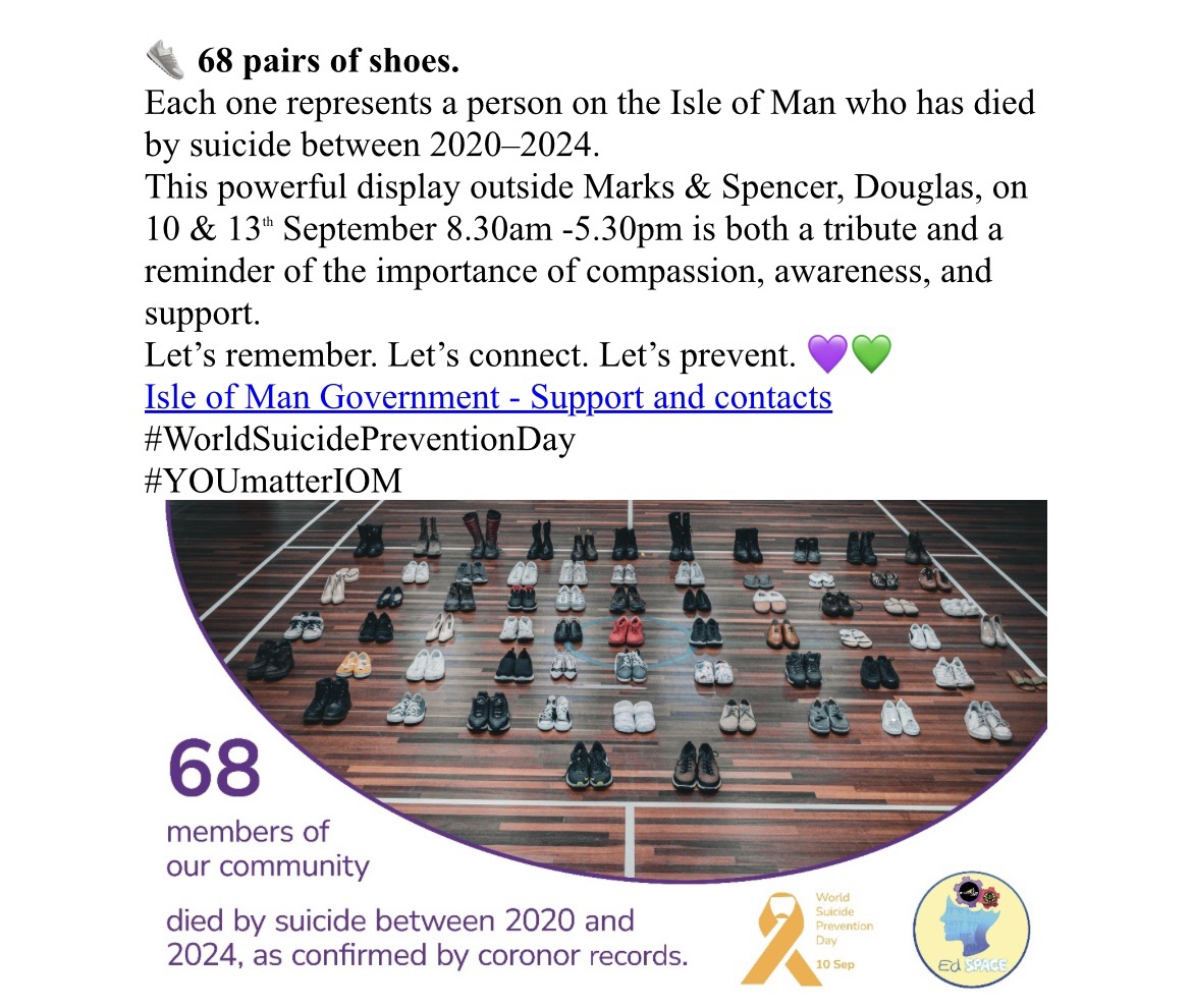 World Suicide Awareness Day 10th September 2025 Events; – You don’t ...